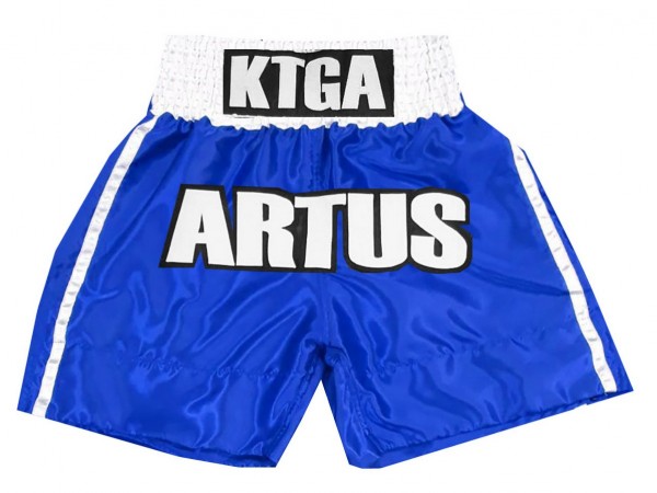 Pantalones boxeo personalizados : KNBXCUST-2042-Azul | Boxeothai.com